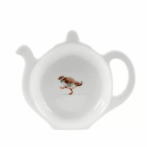 Partridge Bone China Tea Bag Tidy | Jane Abbott